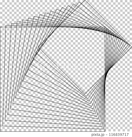 Square dynamic lines shape. Technology conceptのイラスト素材 [116839717] - PIXTA