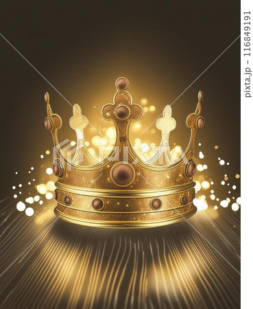 黄金に輝くプレミアな王冠のイラスト素材 [116849191] - PIXTA