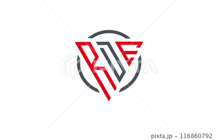 RDE triangle modern logoのイラスト素材 [116860792] - PIXTA