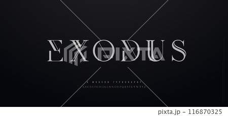 Abstract scifi modern logo alphabet font....のイラスト素材 [116870325] - PIXTA