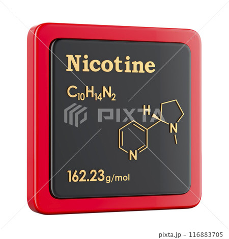 Nicotine Icon, chemical formula and molecular...のイラスト素材 [116883705] - PIXTA