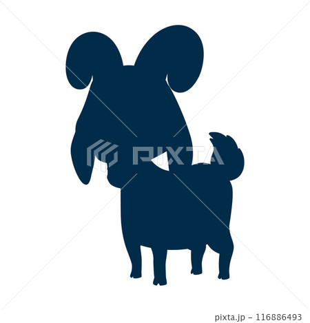 Goat vector art with four legsのイラスト素材 [116886493] - PIXTA