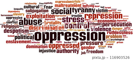 Oppression word cloudのイラスト素材 [116903526] - PIXTA