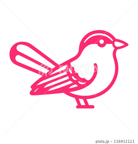 Pink bird vector art with a cute lookのイラスト素材 [116912121] - PIXTA