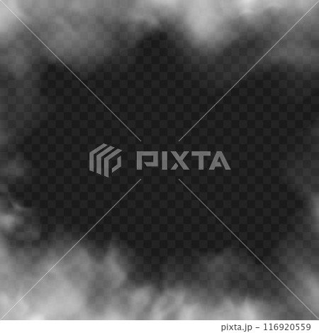 Dark smoky frame with transparent center,...のイラスト素材 [116920559] - PIXTA