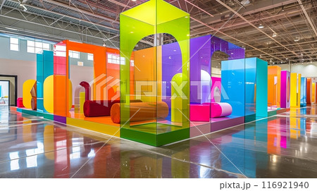 Pop-art installations of oversized everyday...のイラスト素材 [116921940] - PIXTA