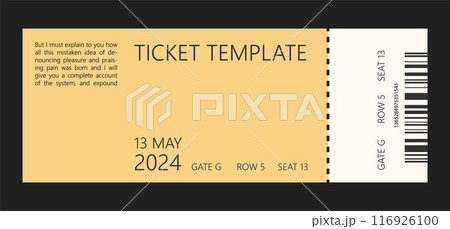 blank tear-off ticket templateのイラスト素材 [116926100] - PIXTA