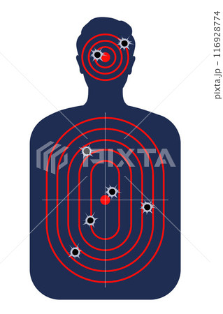 Human shoot target. Firearm and archery...のイラスト素材 [116928774] - PIXTA