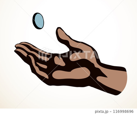 Vector drawing. The hand draws lotsのイラスト素材 [116998696] - PIXTA