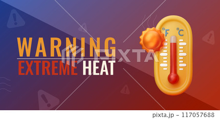 High temperature warning illustrationのイラスト素材 [117057688] - PIXTA