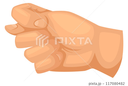 Fig sign color icon. Offensive hand gestureのイラスト素材 [117080482] - PIXTA