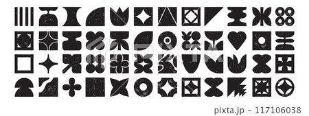 Geometric tile icon set, vector hand drawn...のイラスト素材 [117106038] - PIXTA