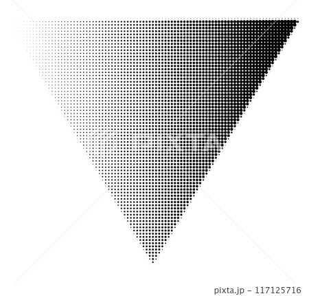 Halftone dotted triangleのイラスト素材 [117125716] - PIXTA