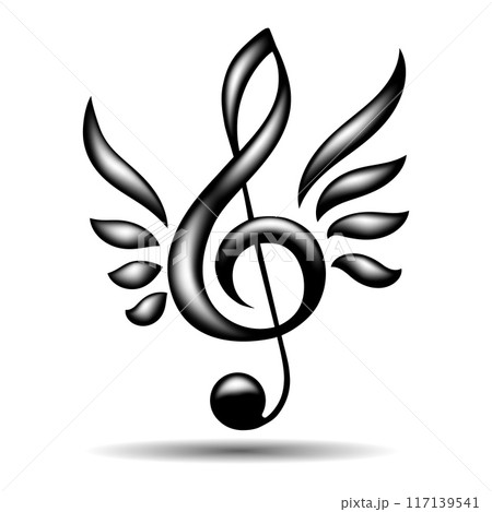 3D treble clefのイラスト素材 [117139541] - PIXTA