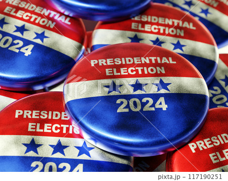 2024 Presidential election vote buttonsのイラスト素材 [117190251] - PIXTA