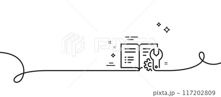 Engineering documentation line icon. Continuous...のイラスト素材 [117202809] - PIXTA