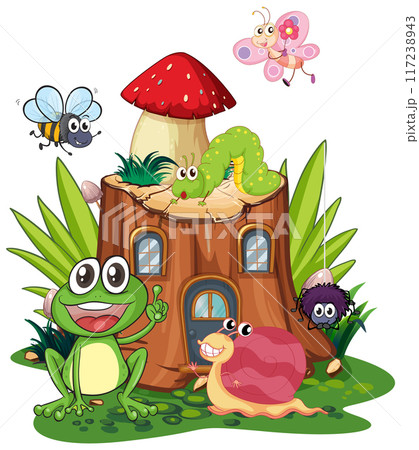 Happy Forest Animals Gatheringのイラスト素材 [117238943] - PIXTA