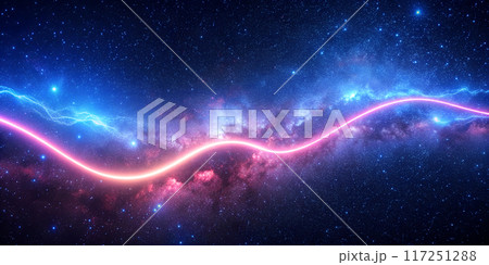 milky way neon lights abstract neon backgroundのイラスト素材 [117251288] - PIXTA