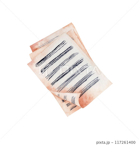 Classical Sheet Music illustration. Hand drawn...のイラスト素材 [117261400 ...