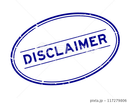 Grunge blue disclaimer word oval rubber stamp...のイラスト素材 [117279806] - PIXTA