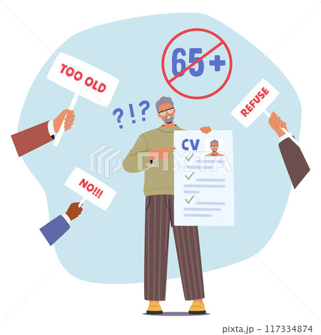 Illustration Depicting Age Discrimination In...のイラスト素材 [117334874] - PIXTA