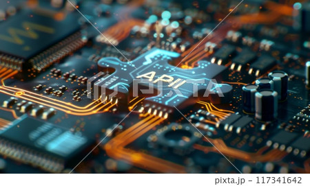 API Integration Concept on Circuit Boardのイラスト素材 [117341642] - PIXTA