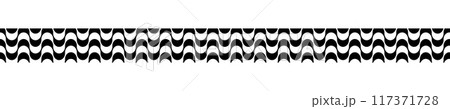 Border with Copacabana sidewalk pattern. Print...のイラスト素材 [117371728 ...