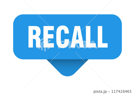 recall sticker. recall sign on transparent...のイラスト素材 [117428465] - PIXTA