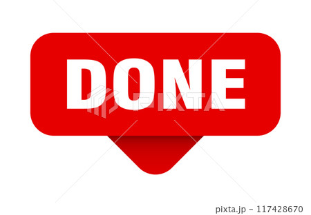done sticker. done sign on transparent backgroundのイラスト素材 [117428670 ...