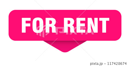 for rent sticker. for rent sign on transparent...のイラスト素材 [117428674 ...