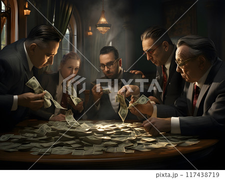 Endless Greed and Hunger of Money Society...のイラスト素材 [117438719] - PIXTA