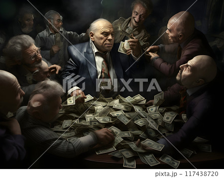 Endless Greed and Hunger of Money Society...のイラスト素材 [117438720] - PIXTA