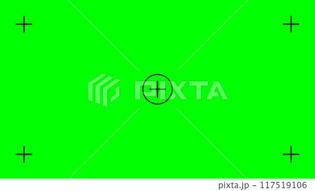 Chroma key background. Green screen with cross...のイラスト素材 [117519106 ...