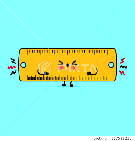 Angry Ruler character. Vector hand drawn...のイラスト素材 [117538216] - PIXTA