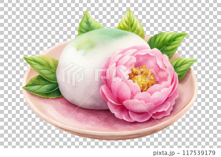 Daifuku - Cute Mini Dessert, Daifuku (Mochi) -...のイラスト素材 [117539179 ...
