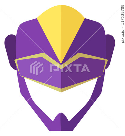 Superhero mask color icon. Superpower helmet...のイラスト素材 [117539789] - PIXTA