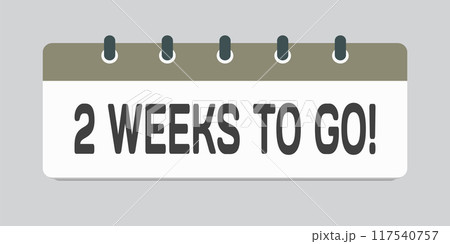 Countdown weekly calendar icon - two weeks leftのイラスト素材 [117540757] - PIXTA