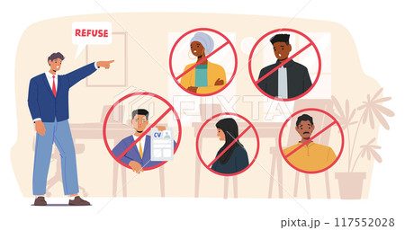 Racism And Discrimination In The Workplace....のイラスト素材 [117552028] - PIXTA