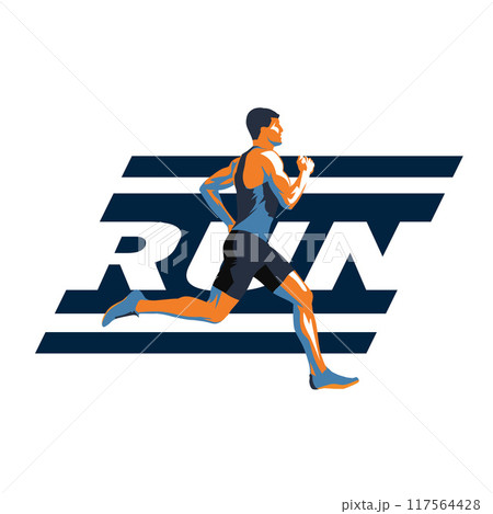 Run, running man vector illustrationのイラスト素材 [117564428] - PIXTA