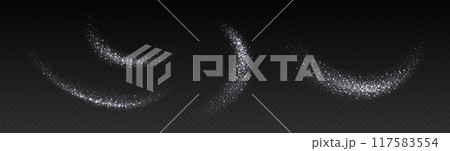 Silver glitter splash, shiny star dust...のイラスト素材 [117583554] - PIXTA