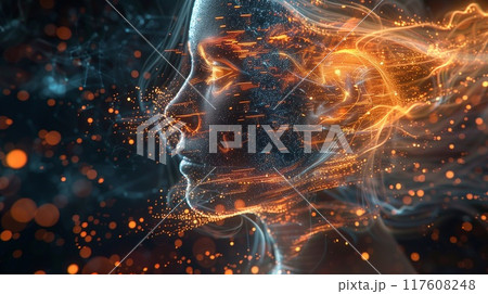 Development of extrasensory abilities. A person...のイラスト素材 [117608248 ...