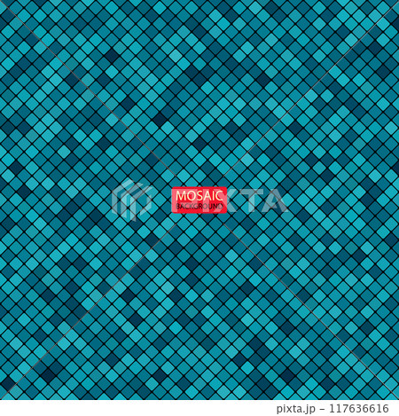 background abstract mosaic of the grid pixel...のイラスト素材 [117636616] - PIXTA