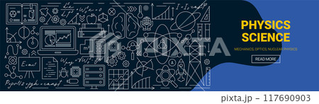Line Physics Science Web Bannerのイラスト素材 [117690903] - PIXTA