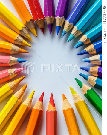 Colorful Back to School Frame Background with...のイラスト素材 [117732496] - PIXTA