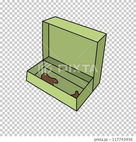 A box with a brown object inside-插圖素材 [117743936] - PIXTA圖庫