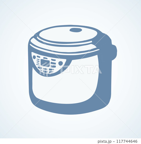 Pressure cooker. Vector drawing machineのイラスト素材 [117744646] - PIXTA