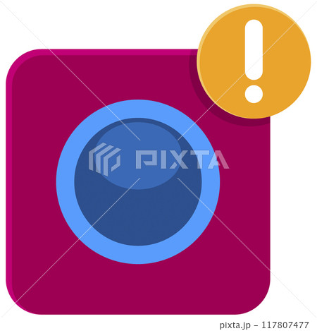 black color symbol of camera errorのイラスト素材 [117807477] - PIXTA