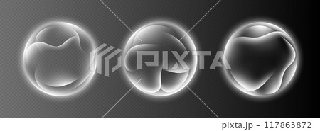 White glowing spheres with soft gradients.のイラスト素材 [117863872] - PIXTA