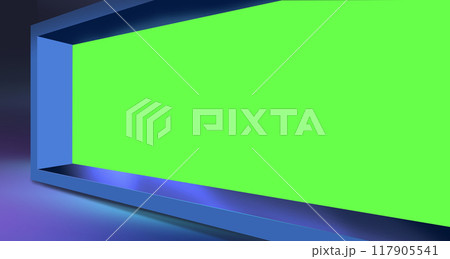 3d frame with big green screen chroma key...のイラスト素材 [117905541] - PIXTA