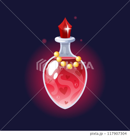 Magic potion. Elixir bottle. Mystery purple...のイラスト素材 [117907304] - PIXTA